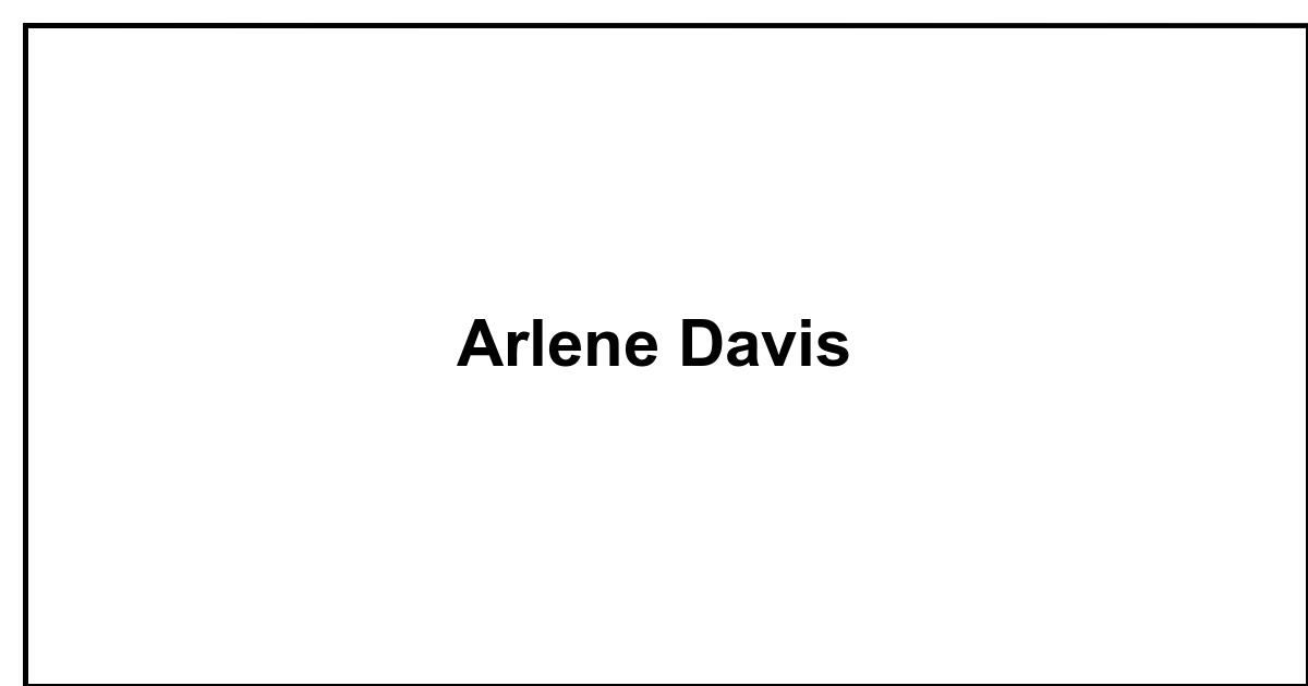 Obituary: Arlene Davis